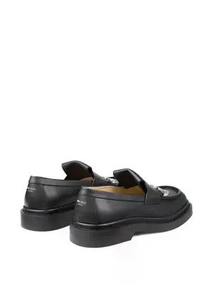 JIMMY CHOO Tassel-embellished Leather Loafers