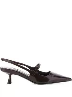 JIMMY CHOO 45mm Didi Slingback Pointed-toe Pumps - Brown