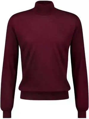 Boglioli Virgin Wool High Neck Sweater - Red