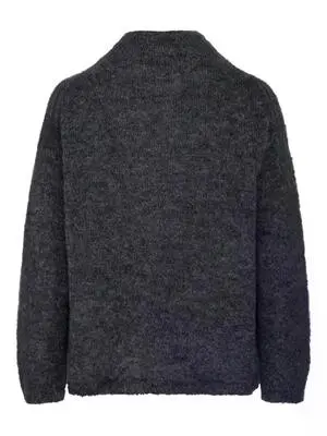 Max Mara Fluffy Knit Mock-neck Sweater - Grey