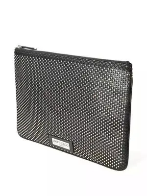 JIMMY CHOO Diamond Crystal-embellished Zip Pouch