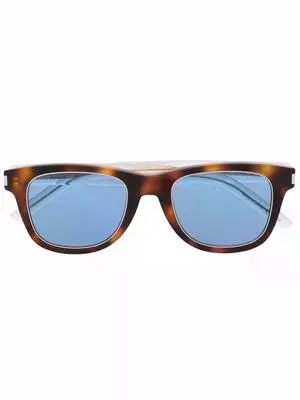 Saint Laurent Wayfarer-frame Sunglasses - Brown