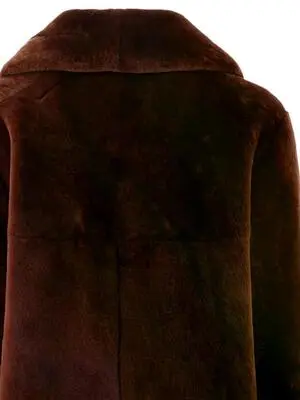 B&W Button-fastening Collar Coat