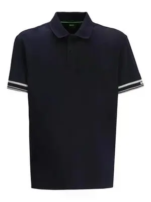 BOSS Contrast-stripe Polo Shirt - Blue