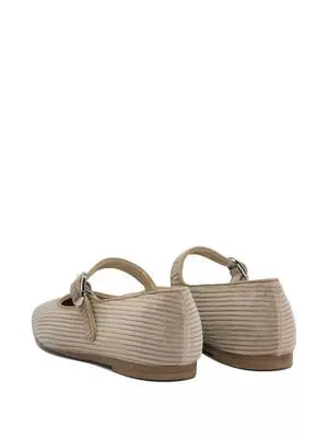 Le Monde Beryl Corduroy Buckle Ballet Flats