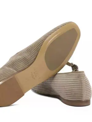 Le Monde Beryl Corduroy Buckle Ballet Flats