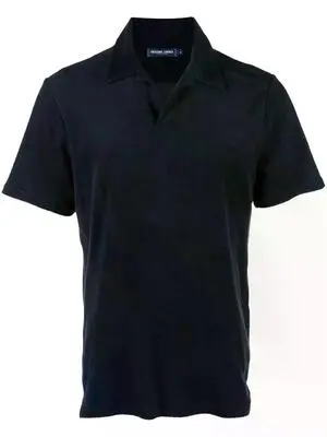 Frescobol Carioca Faustino Terry Buttonless Polo Shirt - Blue
