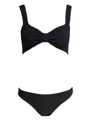 Hunza G Bonnie Crinkle-textured Bikini - Black