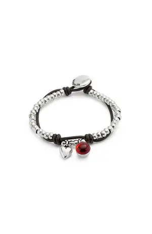 UNODE50 Murano Glass Bead Bracelet - Silver