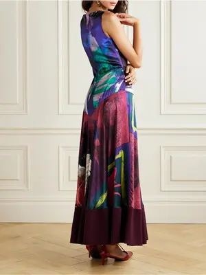 ROKSANDA Munir Printed Silk-satin Maxi Dress - Multi
