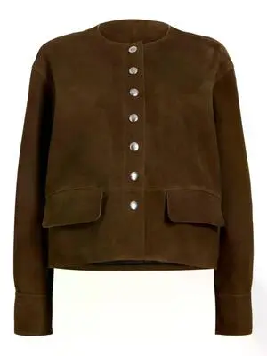 Women's Button-Front Suede Jackets