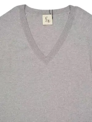 PAULA Cashmere V-neck Sweater - Grey