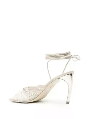 FERRAGAMO 85mm Caged Leather Sandals