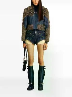 Andersson Bell Olga Panelled Shearling Cardigan