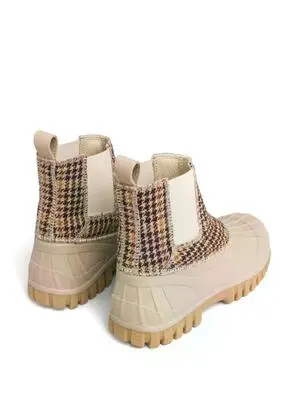 Diemme Balbi Houndstooth Chelsea Boots - Brown