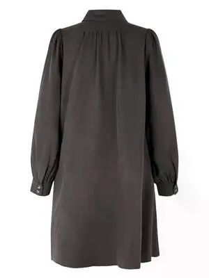 SAMSOE SAMSOE Collared Puff-sleeve Mini Shirt Dress