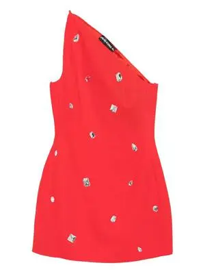 David Koma Crystal-embellished Mini Dress - Red