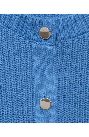 Mango Short Sleeve Cardigan - Vibrant Blue