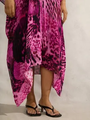 LIVE UNLIMITED Animal Print Kaftan Dress
