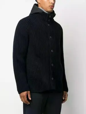 Herno Padded-hood Knit Jacket