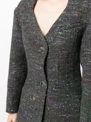 GANNI Fitted Wool-blend Blazer