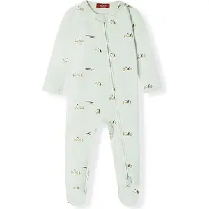 MILKBARN Stretch Fleece Zipper Footed Romper - Lil' Penguin