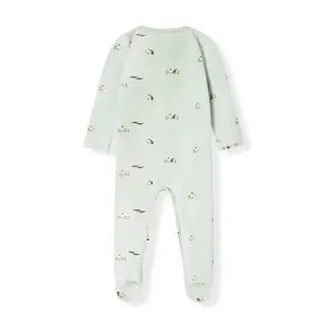 MILKBARN Stretch Fleece Zipper Footed Romper - Lil' Penguin