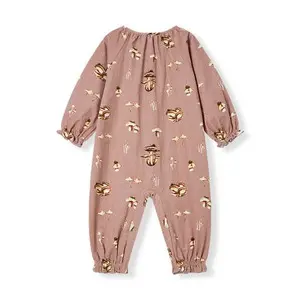 MILKBARN Organic Corduroy Ruffle Snap Jumper