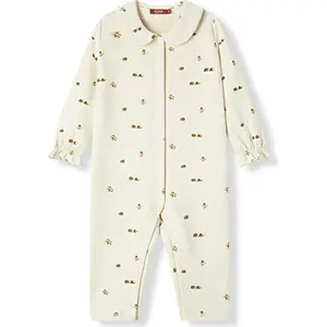 MILKBARN Stretch Fleece Collar Jumpsuit - Lil' Mushroom
