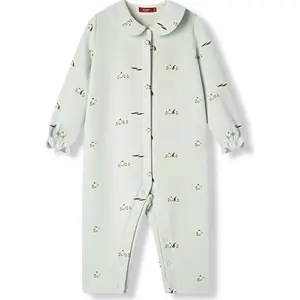 MILKBARN Stretch Fleece Collar Jumpsuit - Lil' Penguin