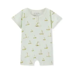 MILKBARN Organic Cotton Shortall - Sailboat Melody