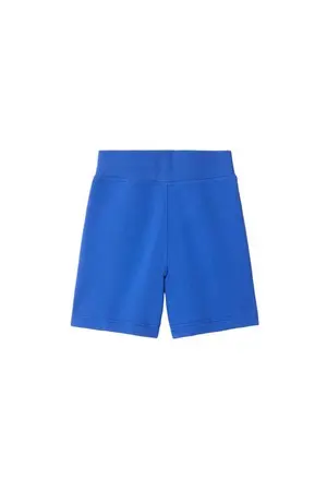 Burberry Check Trim Cotton Shorts - Hyacinth Blue