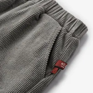 MILKBARN Corduroy Pocket Pants - Grey Penguin