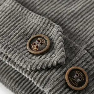 MILKBARN Corduroy Pocket Pants - Grey Penguin