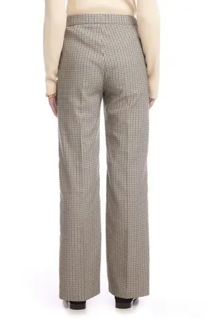 Karen Kane Check Straight Leg Pants
