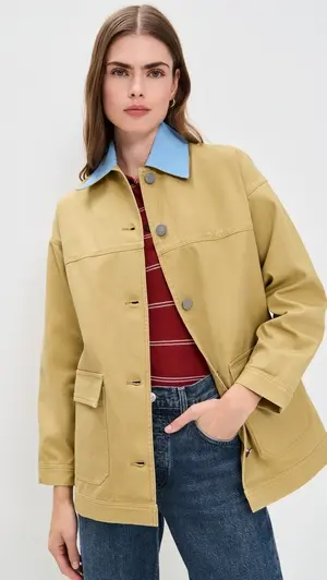 LE BOP Mid-length Barn Jacket - Khaki
