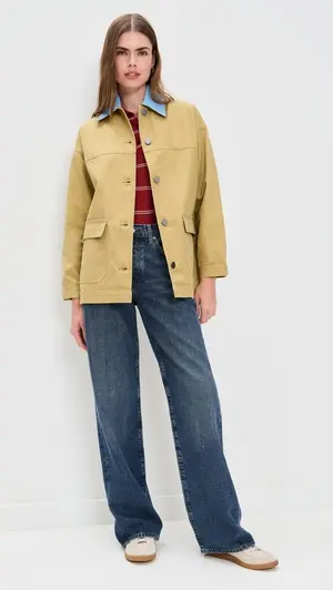 LE BOP Mid-length Barn Jacket - Khaki