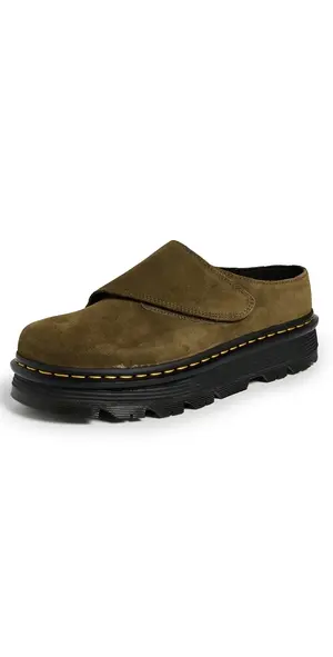 Dr. Martens Zebzag Anywair Clogs - Olive Bronx Suede