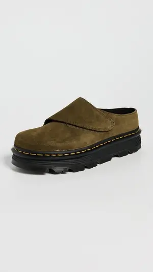 Dr. Martens Zebzag Anywair Clogs - Olive Bronx Suede