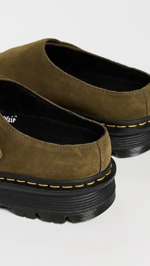 Dr. Martens Zebzag Anywair Clogs - Olive Bronx Suede