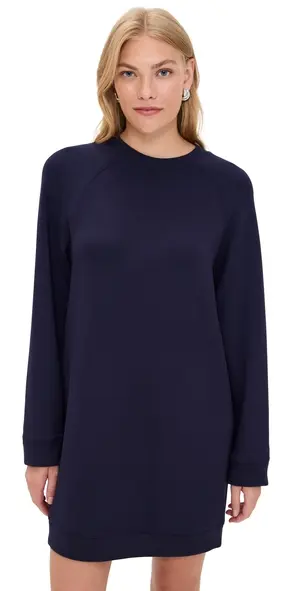 LE BOP Jamie Sweatshirt Mini Dress - Navy