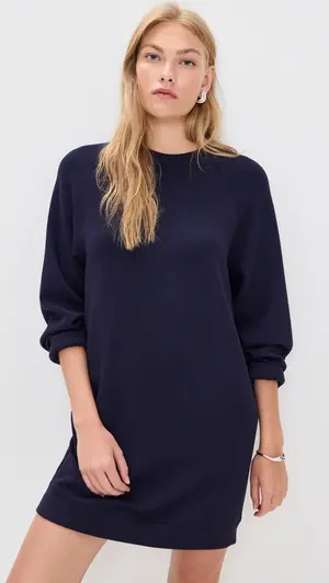 LE BOP Jamie Sweatshirt Mini Dress - Navy