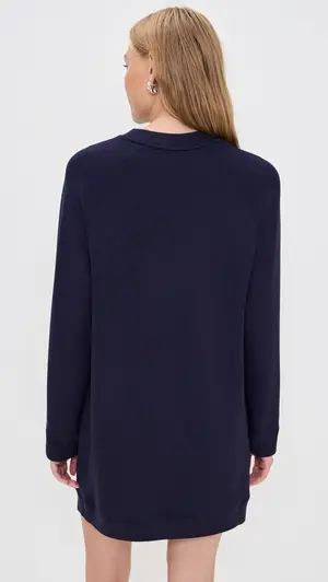 LE BOP Jamie Sweatshirt Mini Dress - Navy