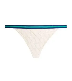 Fleur Du Mal Mesh Serena Thong - Ivory