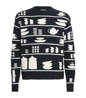 JW Anderson Wool Jacquard Sweater - Black