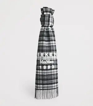 Max Mara Wool-blend Check Stole Scarf