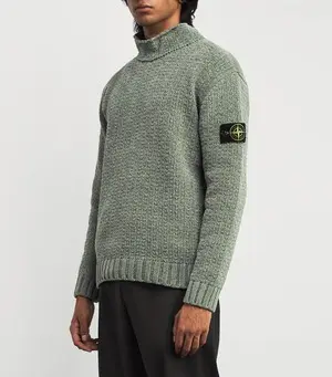 Stone Island Cotton Funnel Neck Sweater