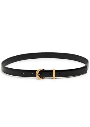 Khaite Luna Leather Belt - Black