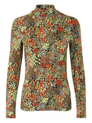 SAMSOE SAMSOE Floral Print Turtleneck Top