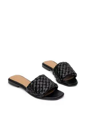 FLATTERED Minou Woven-leather Flat Sandals